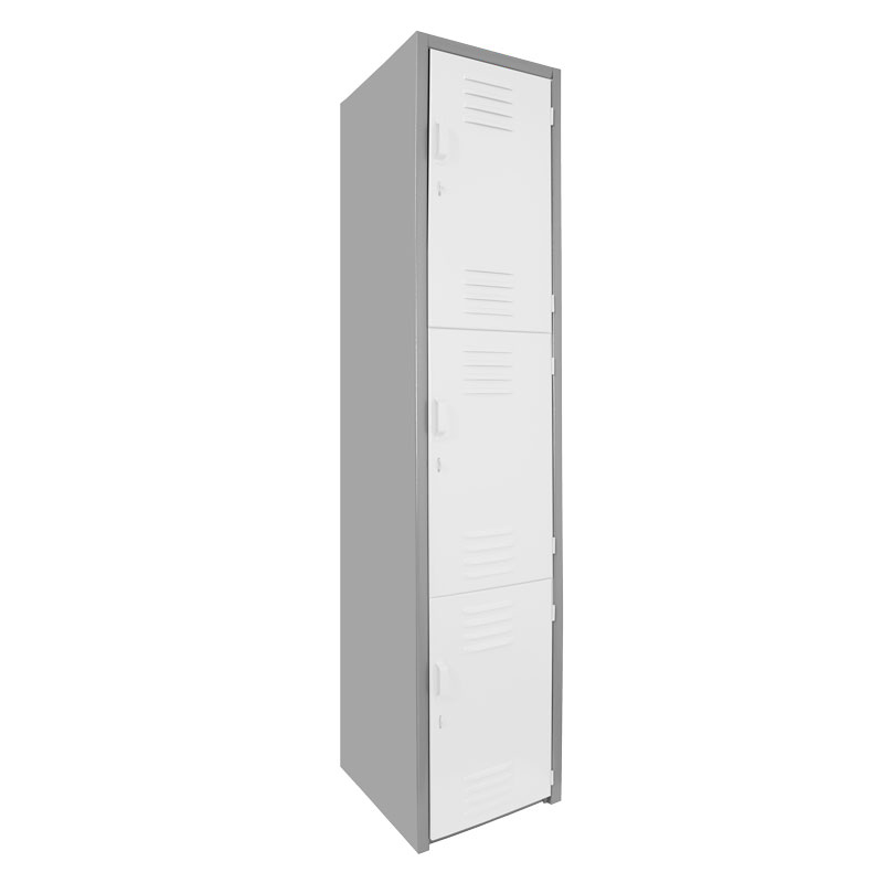 Locker 3 Puertas Grande Dual – Blanco – Eskul | Mobiliario Educativo