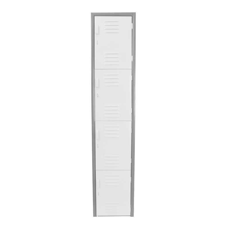Locker 4 Puertas Estándar Dual – Blanco – Eskul | Mobiliario Educativo