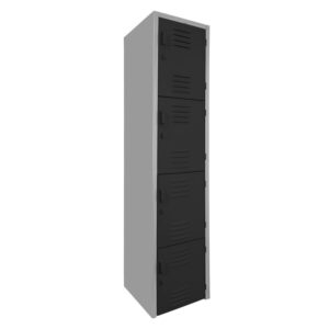 Locker 4 Puertas Grande Dual – Negro – Eskul | Mobiliario Educativo