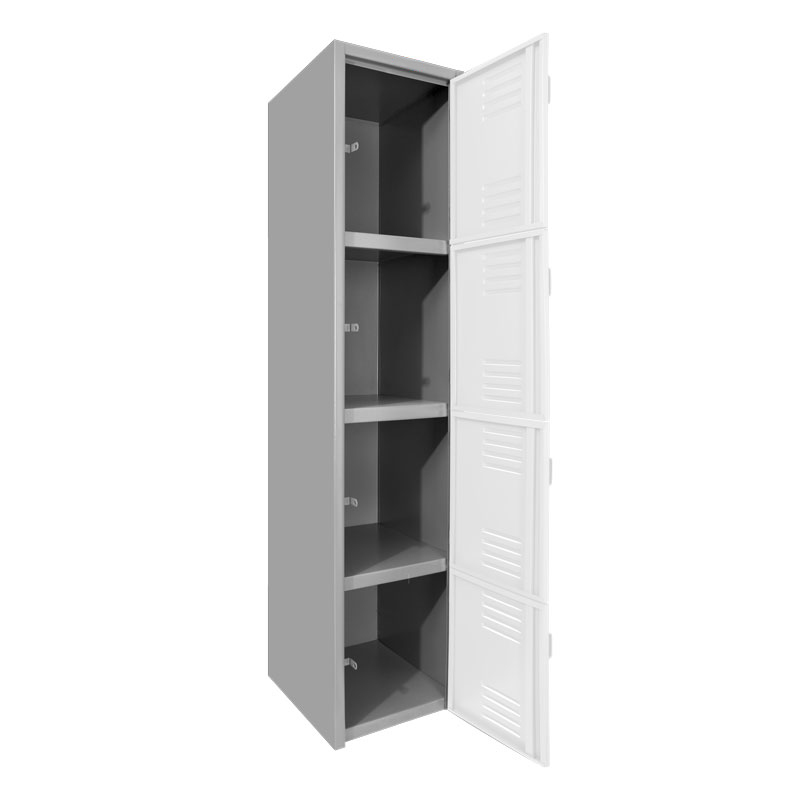 Locker 4 Puertas Estándar Dual – Blanco – Eskul | Mobiliario Educativo