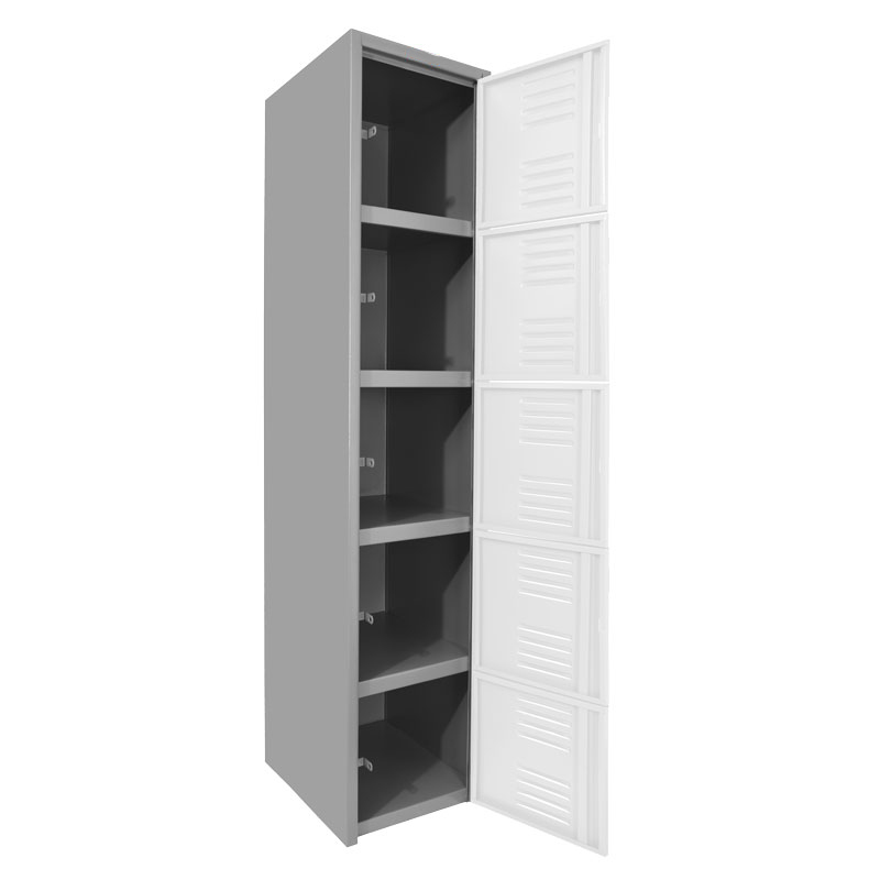 Locker 5 Puertas Estándar Dual – Blanco – Eskul | Mobiliario Educativo